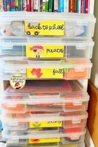Storing Speech Therapy Materials