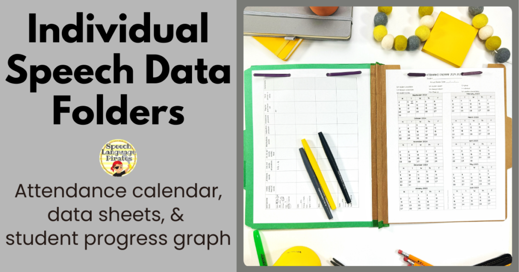 Student Data Folders for Speech Therapy